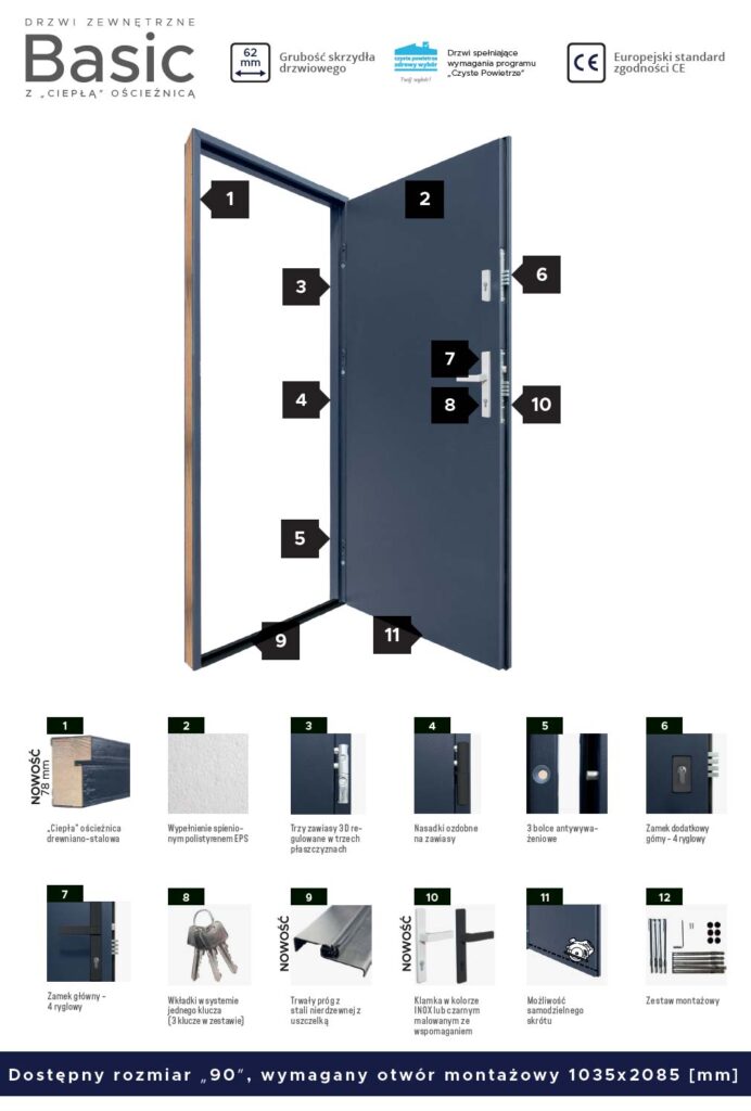 Drzwi Wikęd Basic 2.0 Przeszklone Inox - Dostępne Od Ręki - Sklep Internetowy